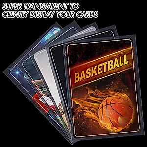 1000 Counts Card Sleeves Top Loaders for Trading Cards, Penny Soft Sleeves Baseball Card Sleeves Protectors Fit for Sports Cards, Football, MTG, Yugioh Card