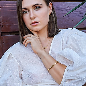 WISTIC X Criss Cross Rings Statement Rings Parallel Bar for Men and Women Touch of Luxury Fashion Effortlessly Cocktail Charming Enhancer Finger Jewelry (Gold, 10)