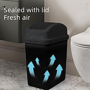 Gooddyiyukey Kitchen Trash Can with Lid,5.5 Gallons, Plastic Garbage Can with Lid, Waste Basket,Trash Bin,Garbage Bin,Slim Trash Can for Bedroom, Living Room, Office, Bathroom, Kitchen, Dorm, Outdoor