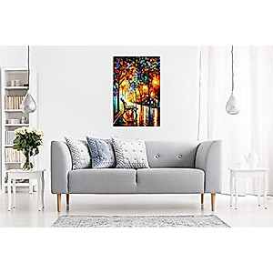 Loneliness of Autumn by Leonid Afremov Canvas Wall Art Picture Print for Home Decor (36x24)