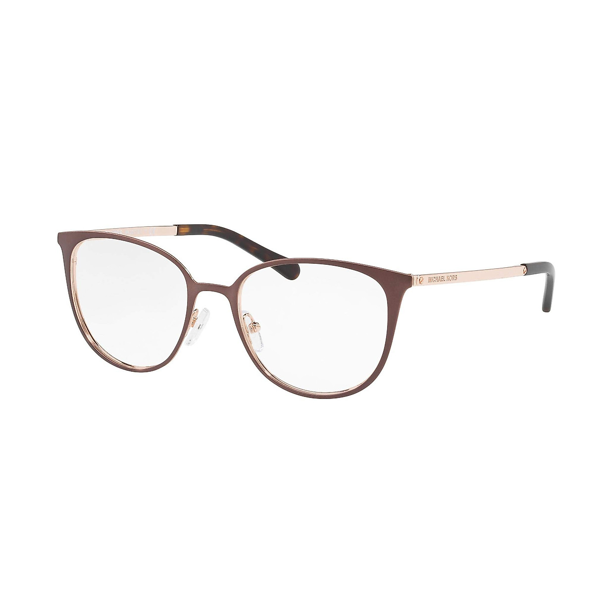 Michael Kors MK3017-1188 Eyeglass Frame LIL SATIN BROWN/ROSE GOLD w/DEMO LENS 51mm