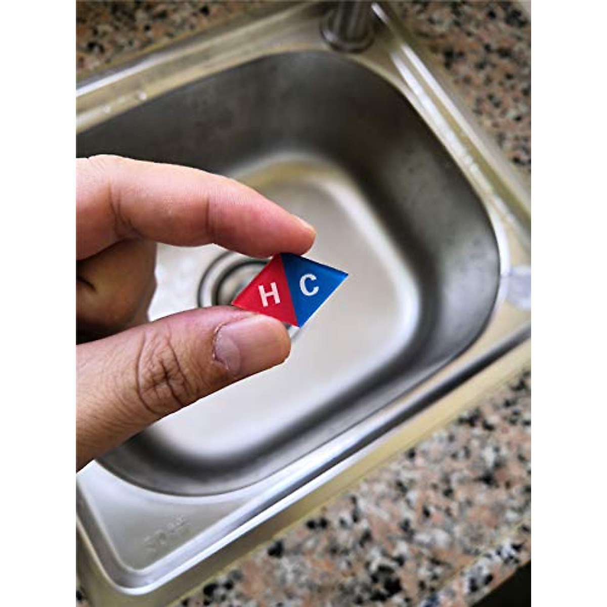 Zzooi 4PCS Self Stick Hot Sign Cold Sign Cold Hot Signs