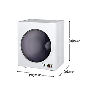Equator Compact Vented Sensor Dryer 3.5cf/13lbs 110V BOTTOM CONTROL(WHITE) "