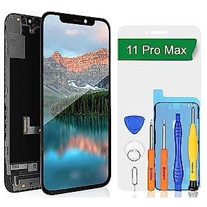 iPhone 11 Pro Max Screen Replacement - (6.5 inch) Model A2161, A2220, A2218-3D Touch Screen Repair kit, Display Digitizer with Waterproof Adhesive, Tools,Tempered Glass