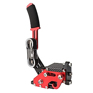 Mkbve 14Bit PC USB Handbrake - Sim Racing Handbrake for Logitech G920 G29 G25 G27 T500 T300 FANATECOSW Dirt Rally(Red Without Clamp)