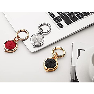 Compatible with AirTag Case with Keychain,Sparkly Diamond Case Shockproof Protective Premium Bling Rhinestone Cover Skin for Air Tag (red-Rose Gold)