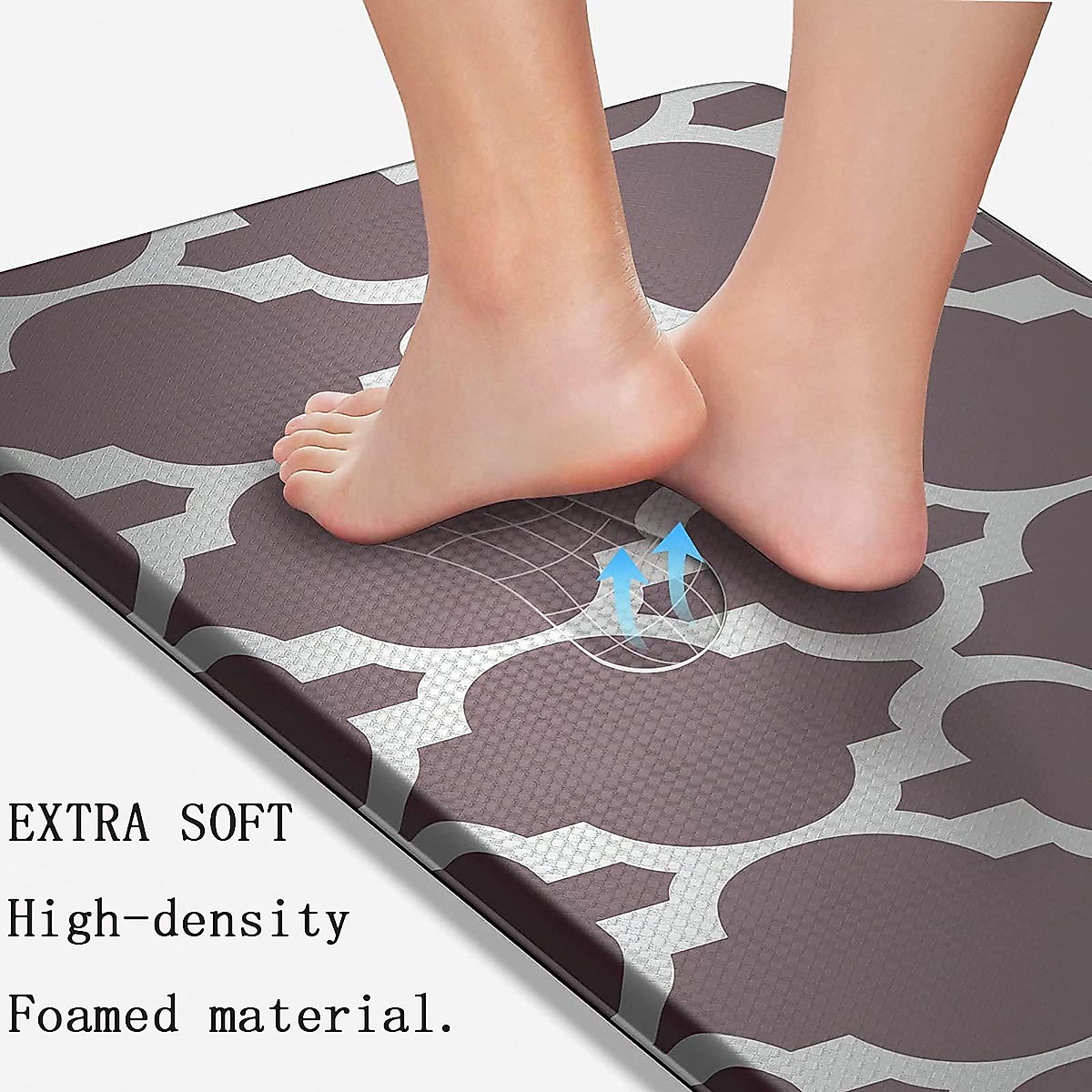 Kitchen mat,Cushioned Anti Fatigue Indoor Mat Kitchen Floor mat Rug Non Slip Waterproof Easy to Clean Ergonomic Comfort for Kitchen Floor Home Sink Laundry