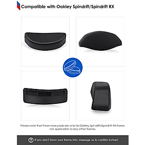 BLAZERBUCK Replacement Nose Piece Pads for Oakley Top Knot OO9434/Side Swept OO9445/HSTN OO9464/Wildrye OO9230 Sunglasses - Black