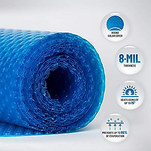 Blue Wave NS120 24-ft Round Above-Ground Pools 8 mil Solar Blanket, Feet