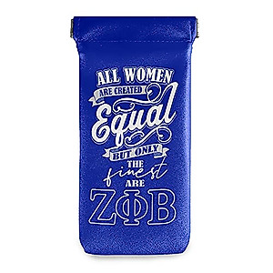 Bad Bananas BBGreek Zeta Phi Beta Paraphernalia - Eyeglasses or Sunglasses Pouch/Case - Sorority Gifts for Women - Official Vendor
