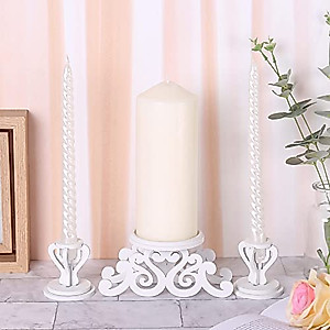 Rozrety Unity Candle Holder - Unity Candles Stand for Wedding Ceremony Set - Pillar Taper Candle Holders for Weddings Centerpiece Decoration,Bridal Shower(Candles not Include)