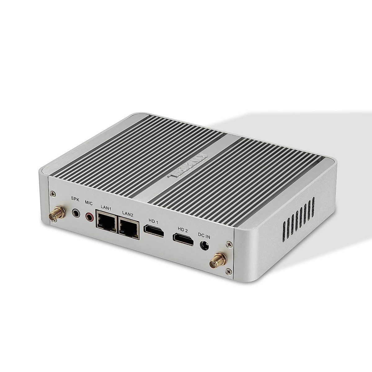 KINGDEL Mini Computer, Fanless Nettop with Celeron N3150/J3160/J4125 Quad Core 2.08GHz CPU, 4GB RAM 256GB SSD, 2*LAN, 2*HD, 4*USB 3.0