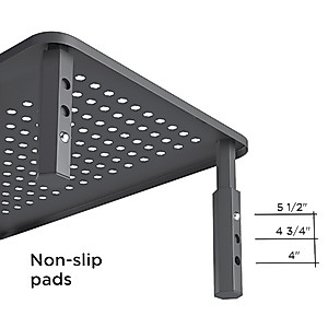EVOOMI Monitor Stand Riser - Upgraded for Faster Productivity - Anti-Skid, HD Hexagonal Steel - Free Cable Ties - Computer Stand - Laptop, Desktop, Printer, iMac (Pack of 2)