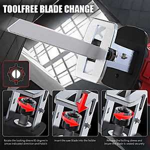 Sawzall Cordless With Battery， Reciprocating Saw With 9 Saw Blades For Wood & Metal, Trees, Pvc Cutting, And Fast Charger/Efficient Cutting 45 Min