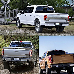 Clear Lens Red/white LED 3rd Third Brake Light for 2017-2021 Ford F-250 F-350 F-450 Super Duty with Strobe Feature Cargo/reverse lamp OEM High Mount Brake Lamp