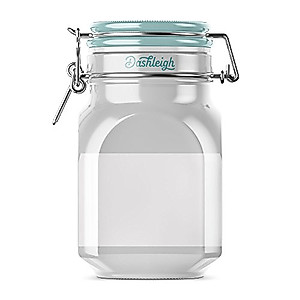 Dashleigh 40 Waterproof Pantry Labels for Quart Jars, 6 x 2.5 inches, Vinyl White