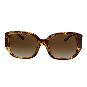 Tory Burch Women's Round Fashion Sunglasses, Dark Tortoise/Brown Gradient, One Size
