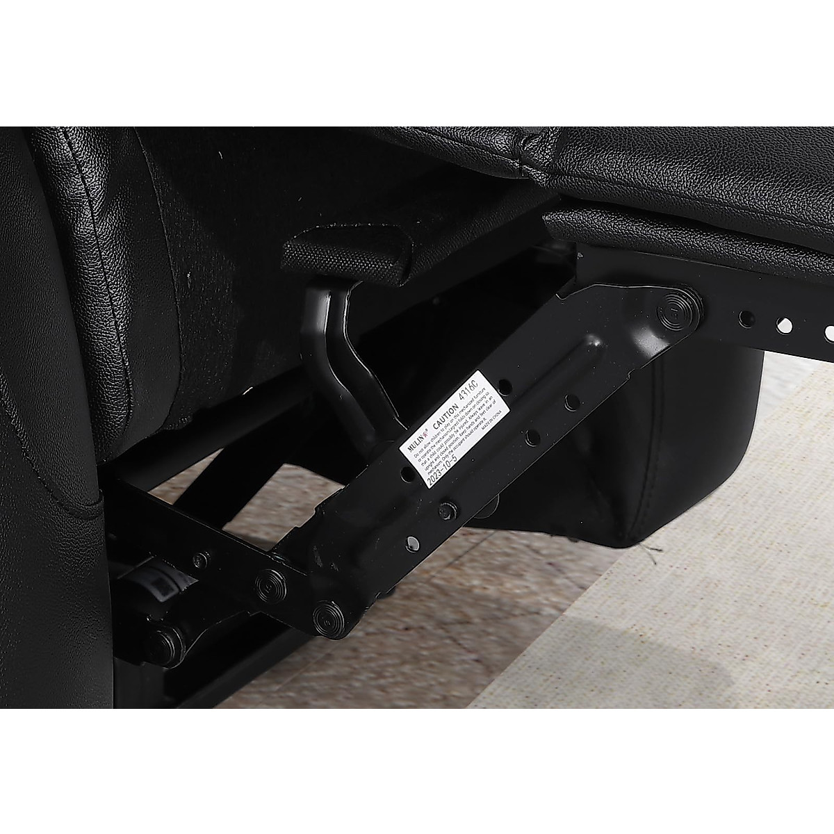 Alexent Loveseat Recliner Sofa, Power Recliner Leather Loveseat Sofa with USB Port Recliner Chair Couch 2 Seater Sofa for Living Room,Bedroom,Playroom,Black