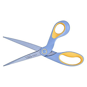 Westcott ExtremEdge Adjustable Tension Titanium Bonded Scissors, 9" Bent, Gray