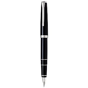 PILOT Metal Falcon Collection Fountain Pen, Black Barrel, Fine Nib (60570)
