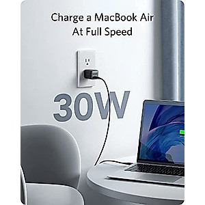 USB C , Anker Nano II 30W Fast Charger Adapter, GaN II Compact Charger (Not Foldable) for MacBook Air/iPhone 13/13 Mini/ 13 Pro/ 13 Pro Max/ 12, Galaxy S21, Note 20, iPad Pro, Pixel, and More