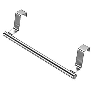 Kitchen Cabinet Towel Rack Cabinet Towel Rack Kitchen Bathroom Wall Mounted Under Over Stainless Steel Single Bar (S)