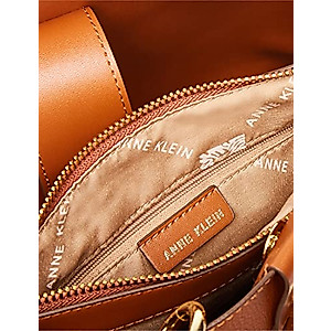 Anne Klein AK Lock Satchel, Saddle