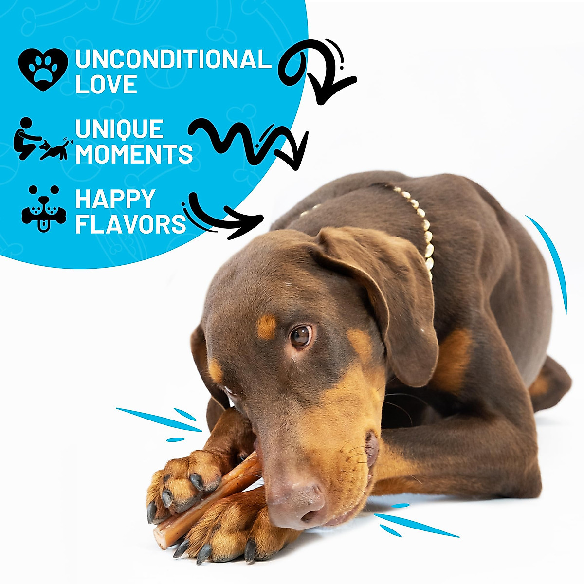 Sitka Farms Happy Tails Pack Crunchy Beef Sticks for Dogs 5 Inch (50 Pack) & Extra Large Bully Sticks 6 Inc (10 Pack) - All-Natural Dog Treats and Chews - for Small, Medium and Large Dogs