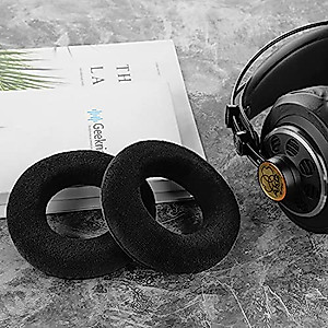 Geekria Comfort Velour Replacement Ear Pads Compatible with AKG K240, K240S, K240 Studio, K240 MKII, K241, K270, K271, K272 Headphones Earpads, Headset Ear Cushion Repair Parts (Black)