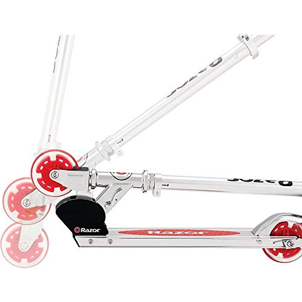 Razor Spark+ Kick Scooter - LED Light-Up Wheels, Spark Bar, Lightweight Aluminum Frame, Foldable, Adjustable Handlebars