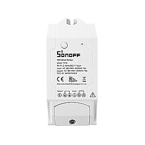 Sonoff TH16 Temperature and Humidity Monitoring WiFi Smart Switch for DIY Smart Home,Compatible with Alexa(16A)