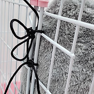 DONGKER Corner Fleece Bird Blanket, Warm Parrot Cuddle Nest Hanging Toy Comfort Parrot Cage Snuggle Hut for Parakeet Cockatiel Pigeon Parrots Cockatiels