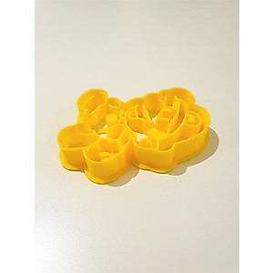 T3D Cookie Cutters Inspired By Mario Bros Cookie Cutter, Suitable for Cakes Biscuit and Fondant Cookie Mold for Homemade Treats, 3.54'' x 2.63'' x 0.55''