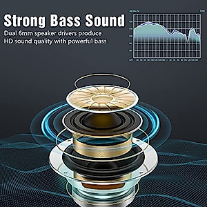 ERUN Bluetooth Earbuds, Wireless Earbuds with Premium Stereo Bass Sound,Built in Mics CVC Noise Cancelling in Ear Headphones with Charging Case for Sports