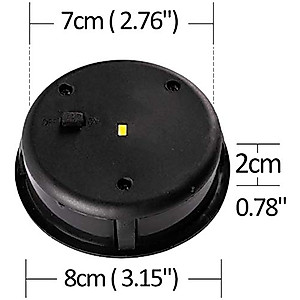 ZNYCYE 1P Solar Light Replacement Top(Top Size 2.76 in, Bottom Size 3.15 in)LED Solar Panel Lantern Lid Lights for Solar Lanterns Garden Patio Decor(Warm White)