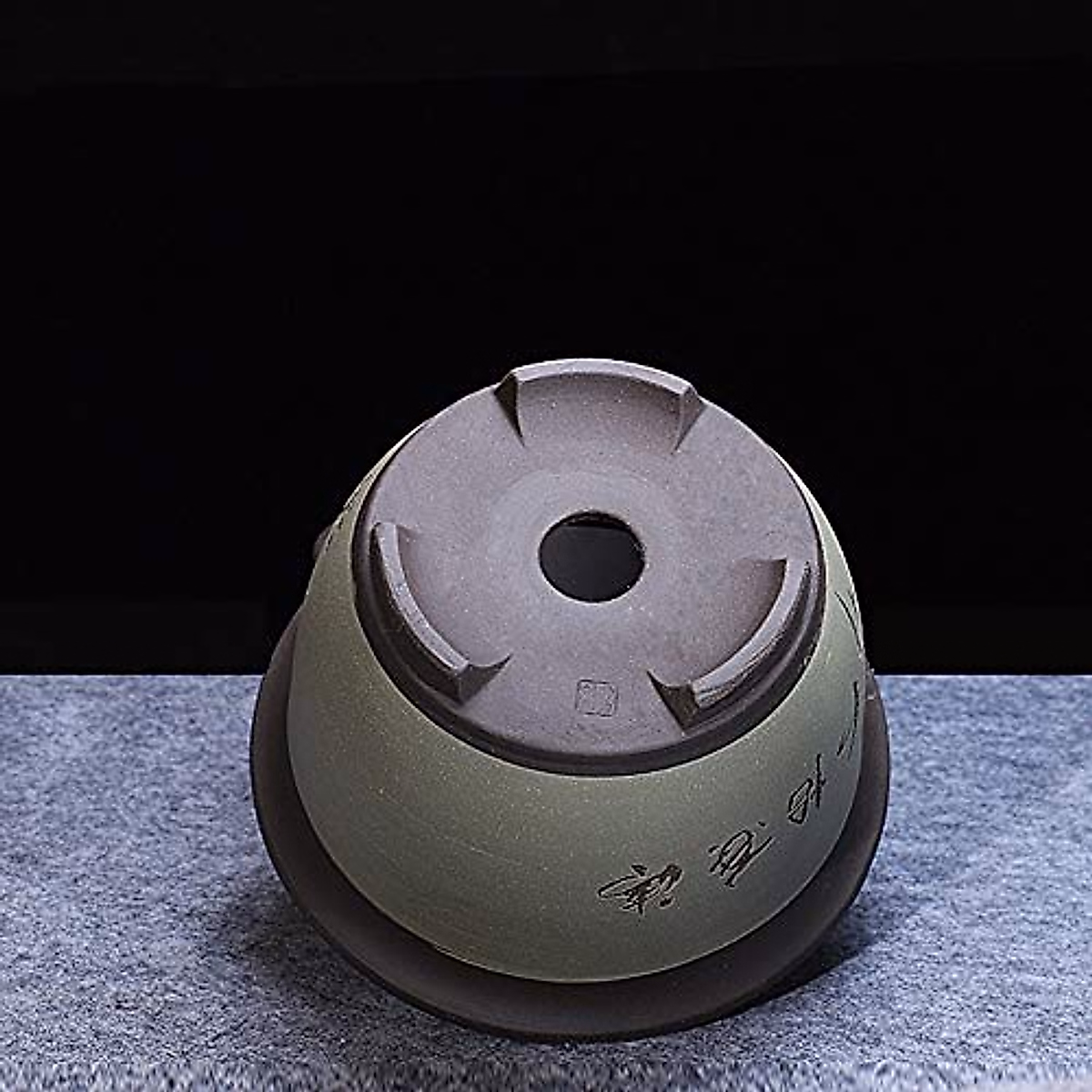 Purple Sand Flower Pot Green Cactus Orchid Pot Classical Large Medium and Small Flower Planter Round Ceramic Succulent Planter Pot Suitable for Indoor Longevity Flowers Cyclamen Orchid