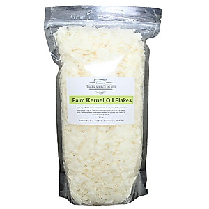 Traverse Bay Bath and Body Palm Kernel Oil Flakes 32- oz. / 2LB Soap making supply's in stand-up barrier pouch all natural.