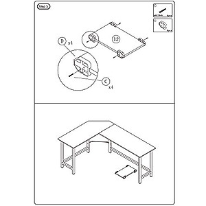 Modern Computer Desk Gaming Desk PC Office L Shaped Desk with Free CPU Stand, Best Wood Steel Home Large Work Space Corner Study Desk Workstation, Space-Saving, Easy to Assemble, Super Durable - Black