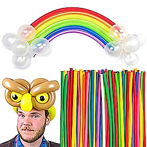 Koogel 400PCS 260Q Twisting Animal Balloons Assorted Color Thickening Latex Twisting Modeling Long Magic Balloons for Animal Shape Weddings, Birthdays Clowns, Xmas Presents