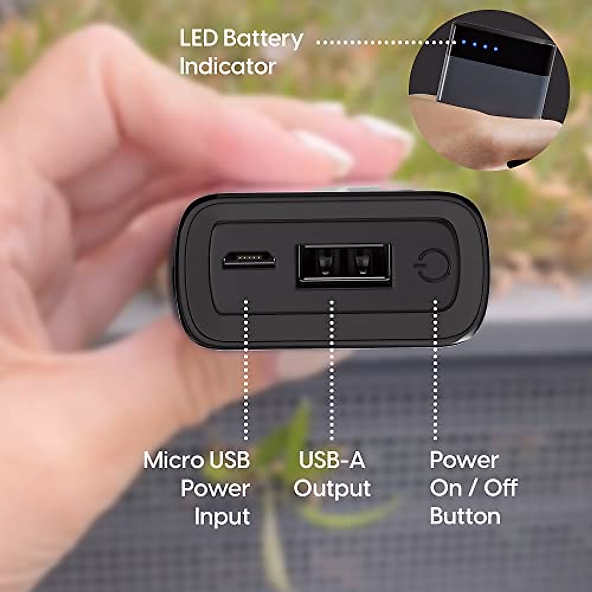 TALK WORKS Portable Charger - Fast Charging Power Bank Compatible with iPhone 13/Pro/Pro Max, 14/Plus/Pro/Pro Max, 12, 11, XR, XS, X, 8, 7, 6, SE, iPad, Android - External Cell Phone Backup (Grey)