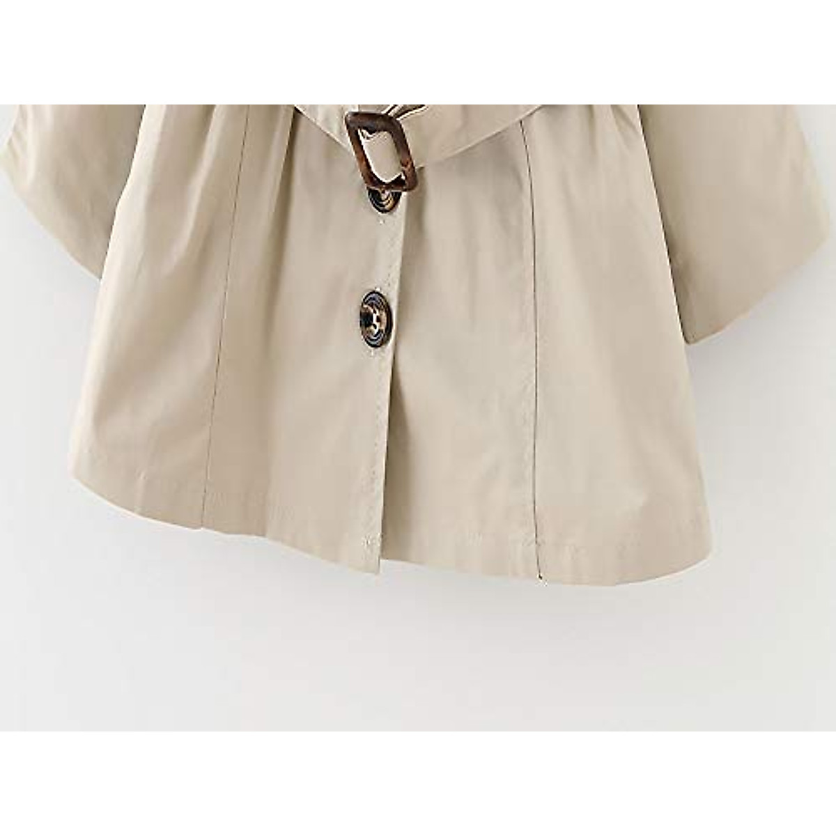 FullGood Toddler Girl Spring Autumn Windbreaker Jacket Trench Coat Khaki-2 2-3 Years