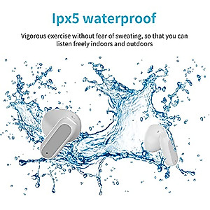 Tikgram Intelligent Touch True Wireless Earbuds, Active Noise Cancelling Stereo Headphones, 36H Battery Life Charging Case, IPX5 Water and Sweat Resistant,for Android/iOS Wireless Earbuds