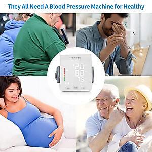 Upper Arm Blood Pressure Monitor with Cuff 8.7"-16.5" Automatic BP Meter Machine Two Users Mode Digital Wide-Range Large Cuff Blood Pressure Monitors for Home use Blood Pressure Machine Famidoc