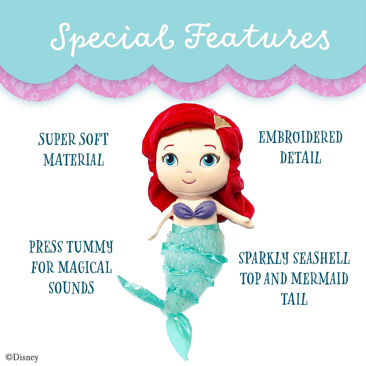 Disney Princess Jasmine 12” Plush Doll with Sounds