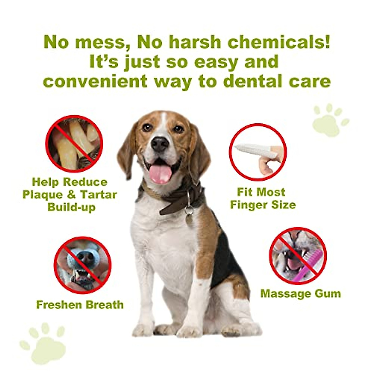 DR.EASY Breath Freshener Dental Finger Wipes 80ct for Dog & Cat, Help Wipe Away Plaque&Tartar, No Added Harsh Chemicals No Brush Formula