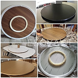 Lazy Susan Tabletop Wooden Turntable 20 24 28 32 36 39 Inch, 360 Degree Smooth Rotation Round Rotating Tray, Easy To Share Food Dining Table Rotating Plate