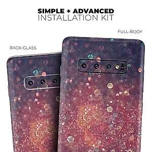 DesignSkinz Red and Blue Glowing Orbs with Silver Sparkle Protective Vinyl Decal Wrap Skin Cover Compatible with The Samsung Galaxy S20 (Screen Trim & Back Glass Skin)