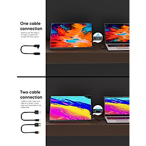 2.5K Portable Monitor for Laptop16 Inch 2560 * 1600 100% sRGB Comupter Gaming Display with HDR USB C HDMI, Ideal for Travel, Second, Extend Screen