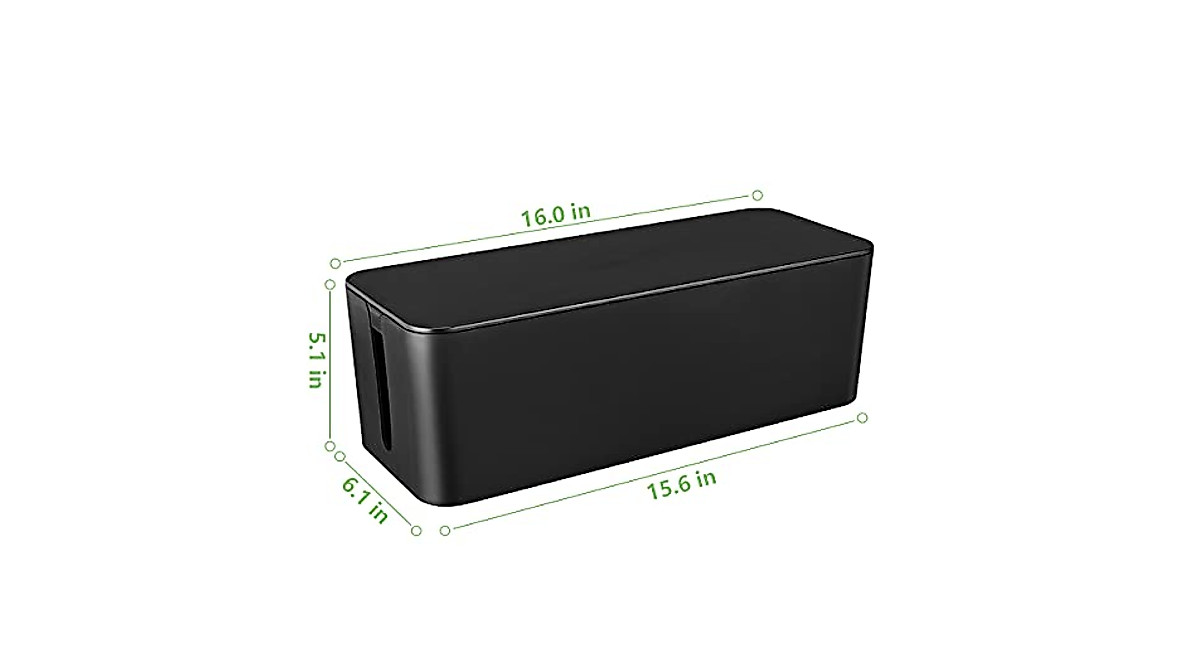 Large Cable Management Box for Home & Office - Keep Wires Tidy