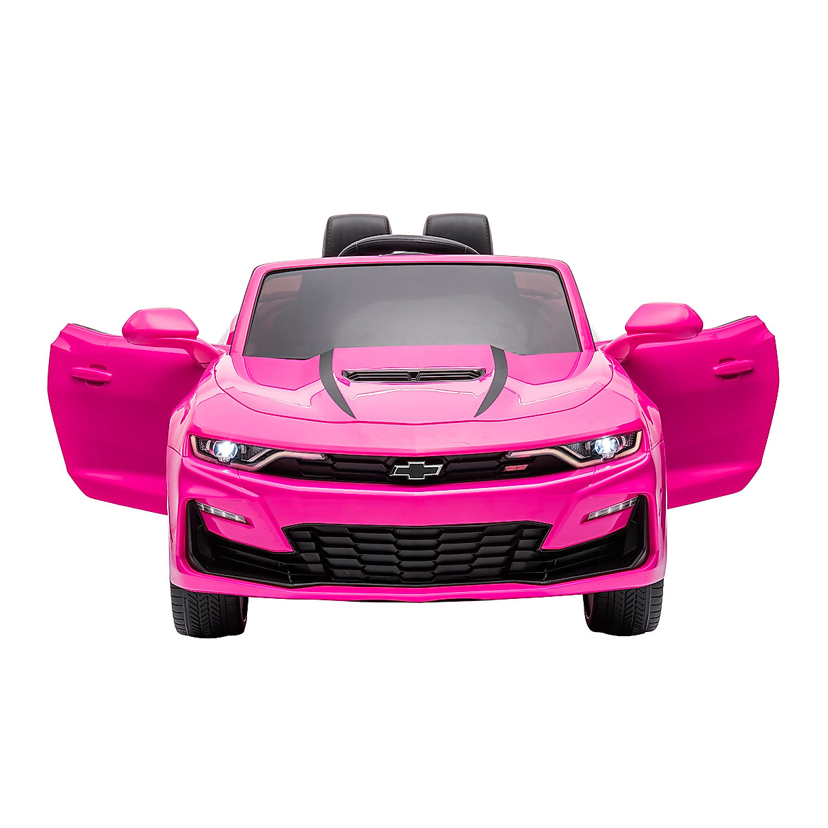 DAKOTT Kids Ride On Sports Car, 12V Battery Powered Chevy Camaro w/Parent Remote Control, Bluetooth, Horn, Music & Headlights Taillights for 3-6 Years